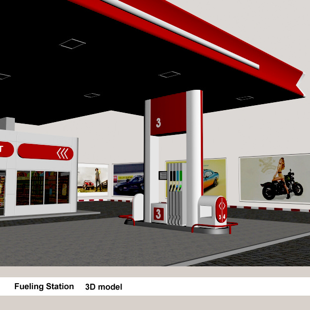 3D model City Gas Station VR / AR / low-poly | CGTrader