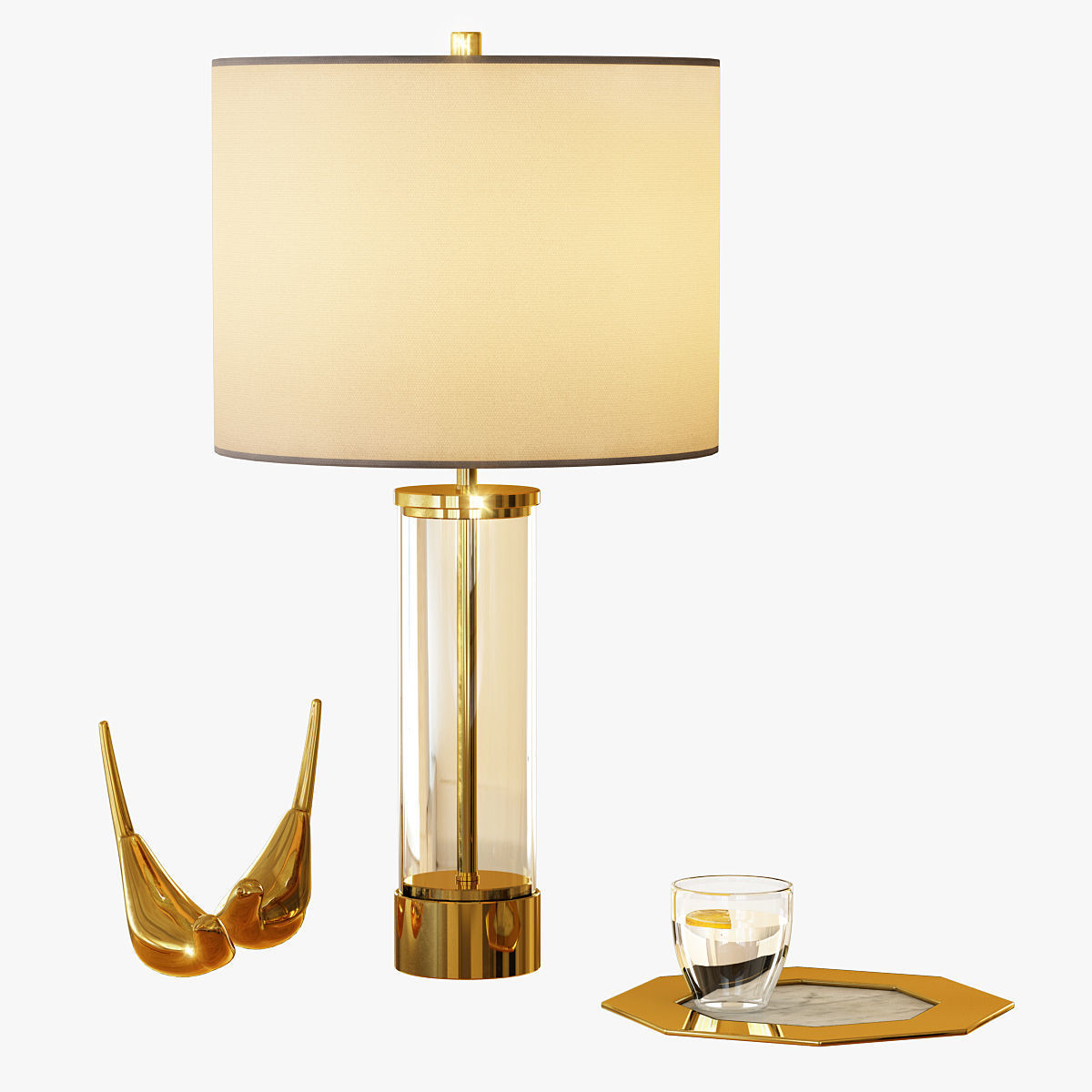 Acrylic Column Table Lamp 3D model | CGTrader