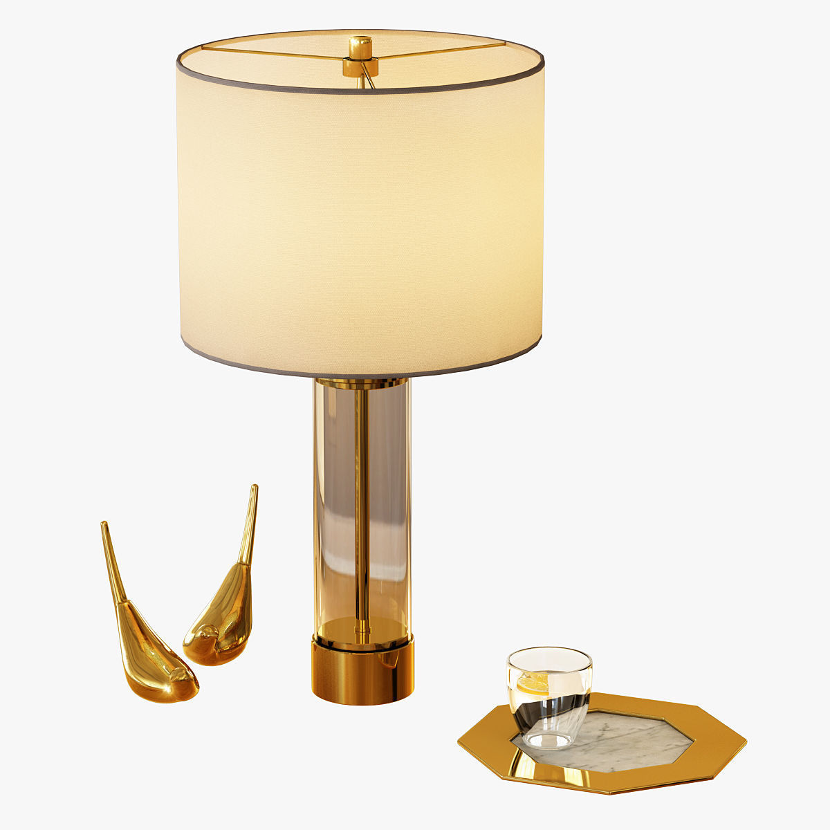 Acrylic Column Table Lamp 3D model | CGTrader