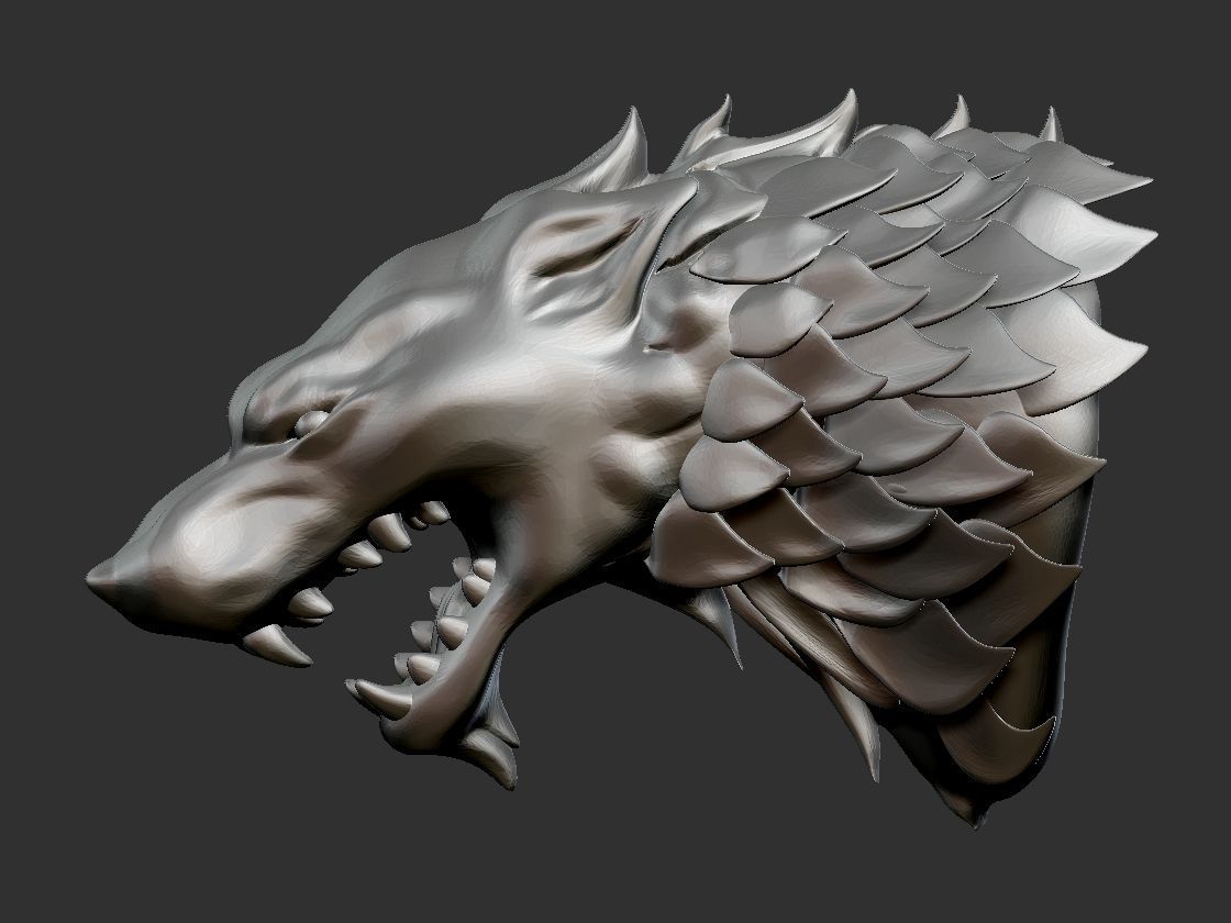 GoT House Stark Heraldry 3D model 3D printable | CGTrader