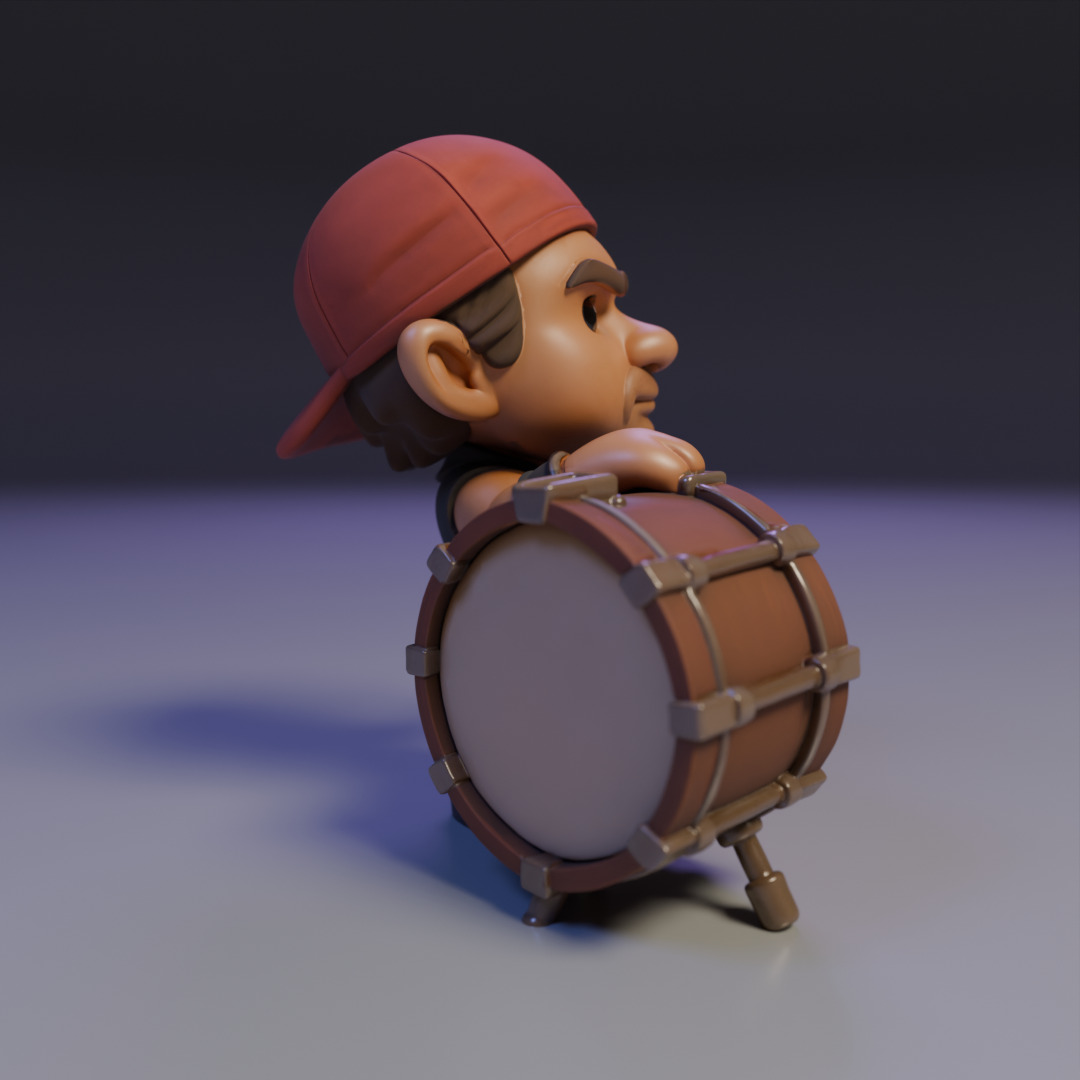 Chad Smith Chibi 3D model 3D printable | CGTrader