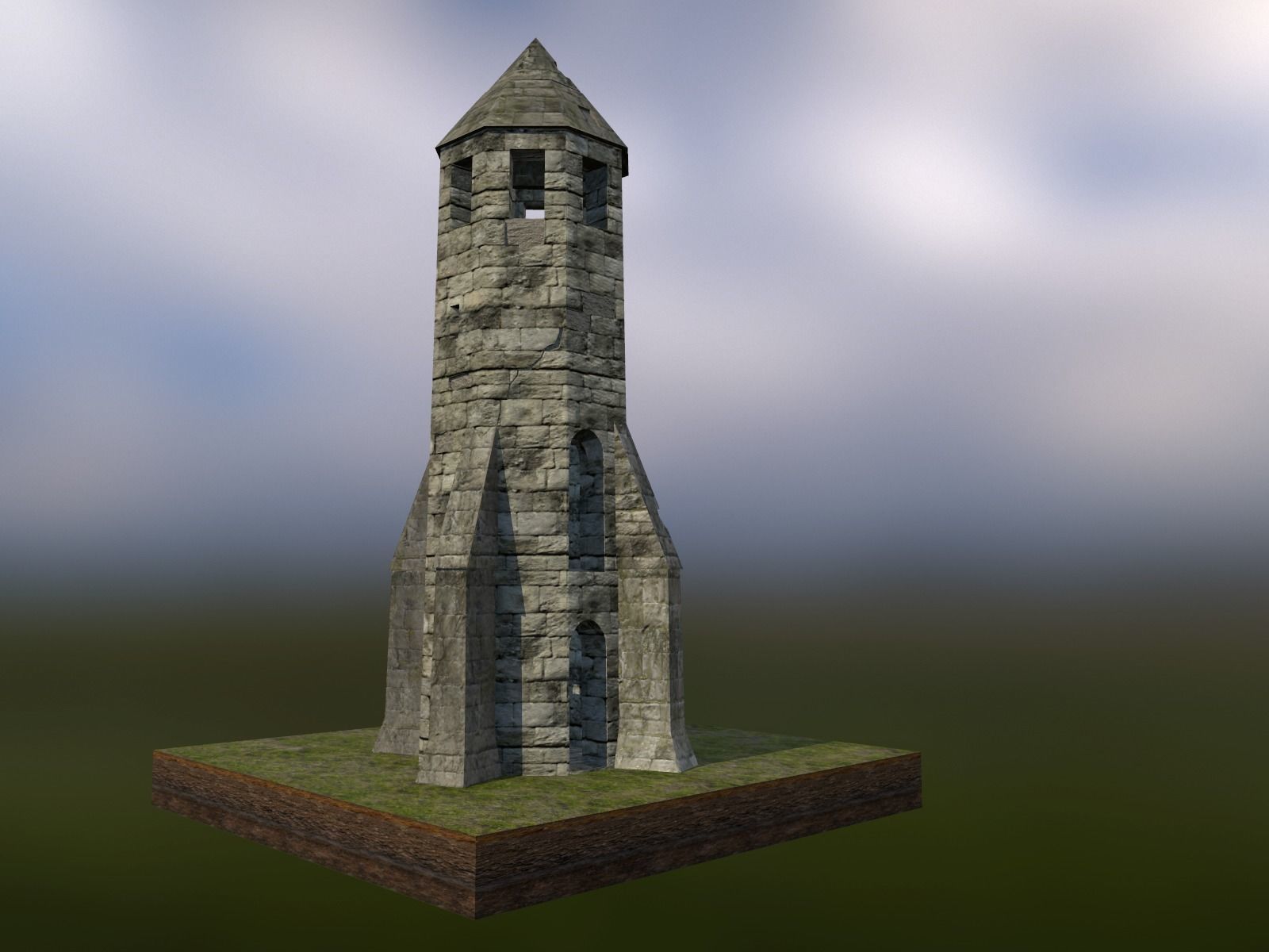 Medieval Lighthouse 3D asset | CGTrader