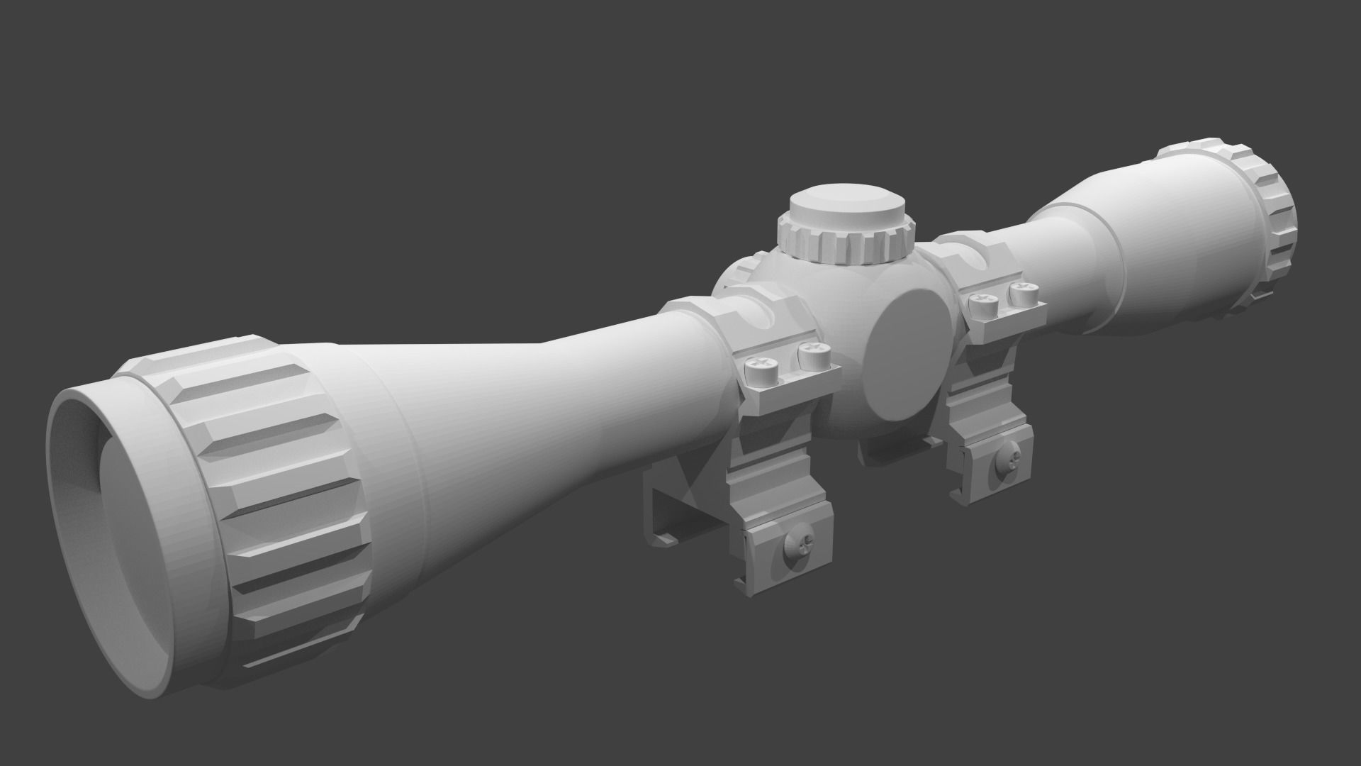 Rifle Scope Gun Attachment free 3D model | CGTrader