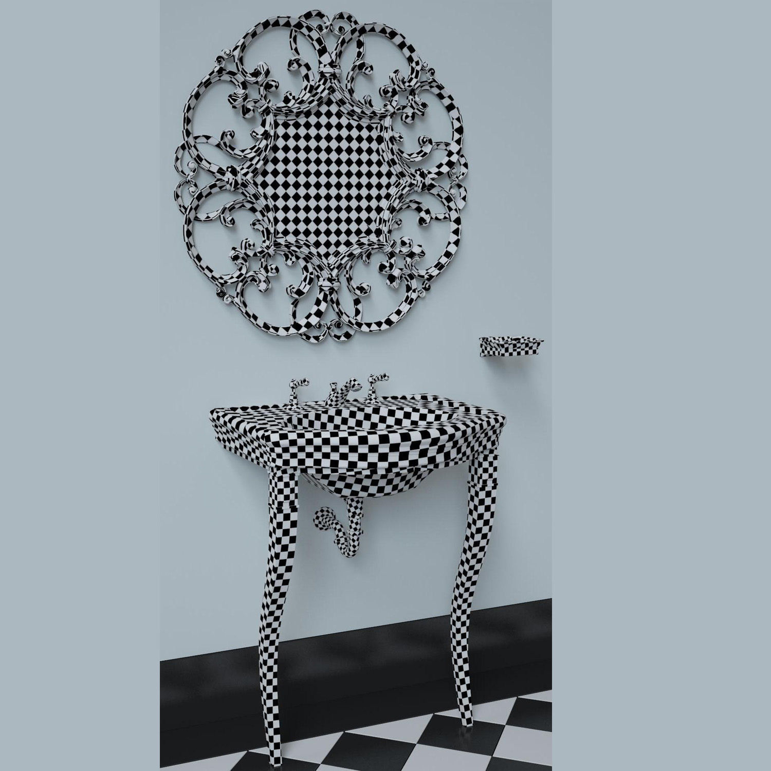 Washbasin Devon and Devon console Marlene 3D model | CGTrader