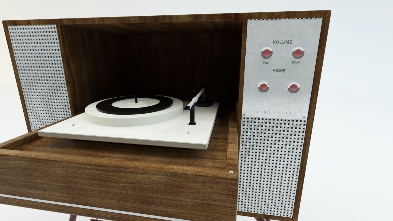 Vintage Record Player 3D model | CGTrader