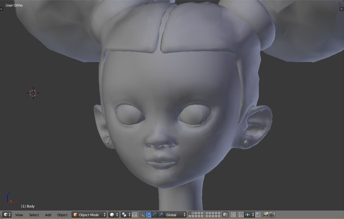 Stylized Little Girl Base Mesh free VR / AR / low-poly 3D model | CGTrader