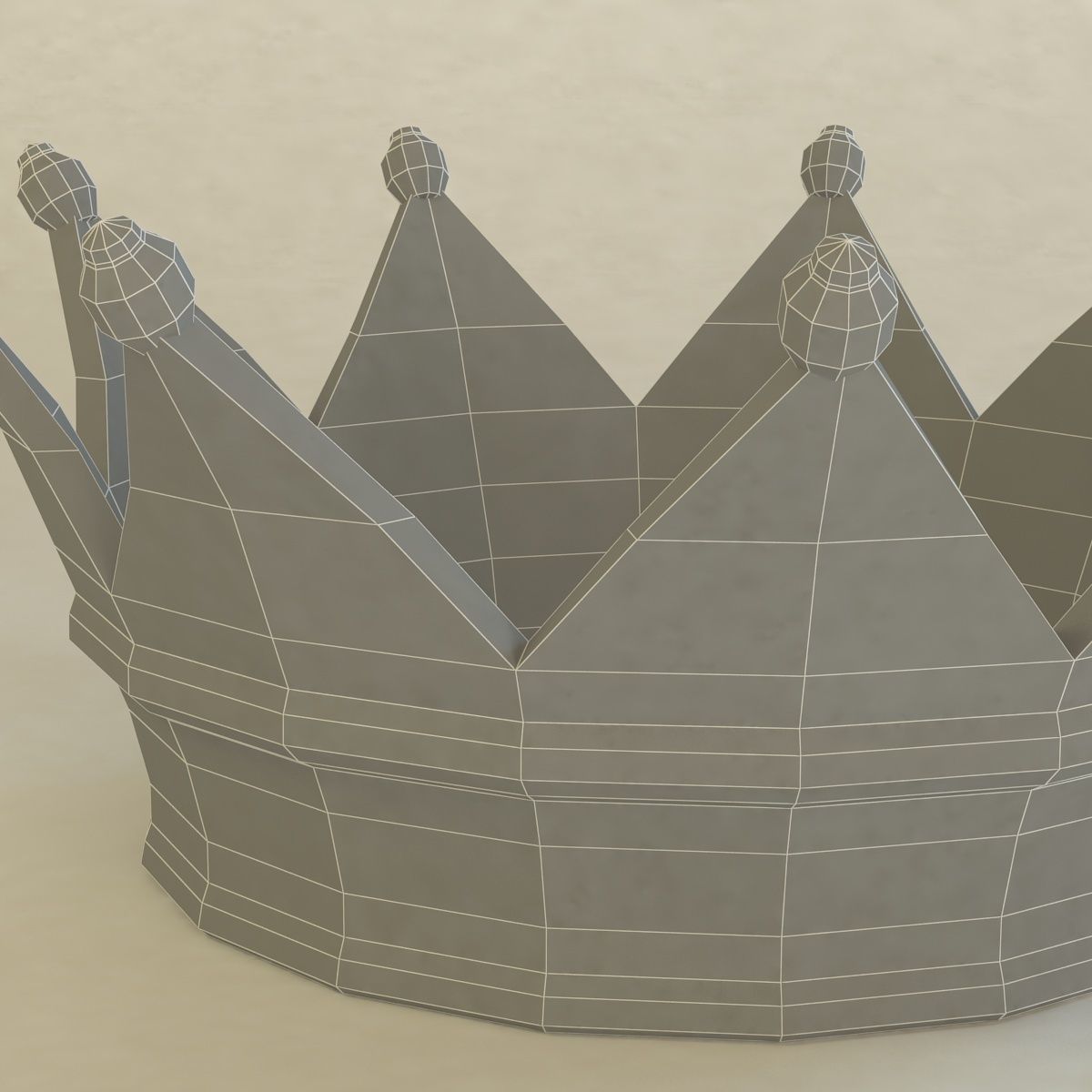 3D model crown low poly style VR / AR / low-poly | CGTrader