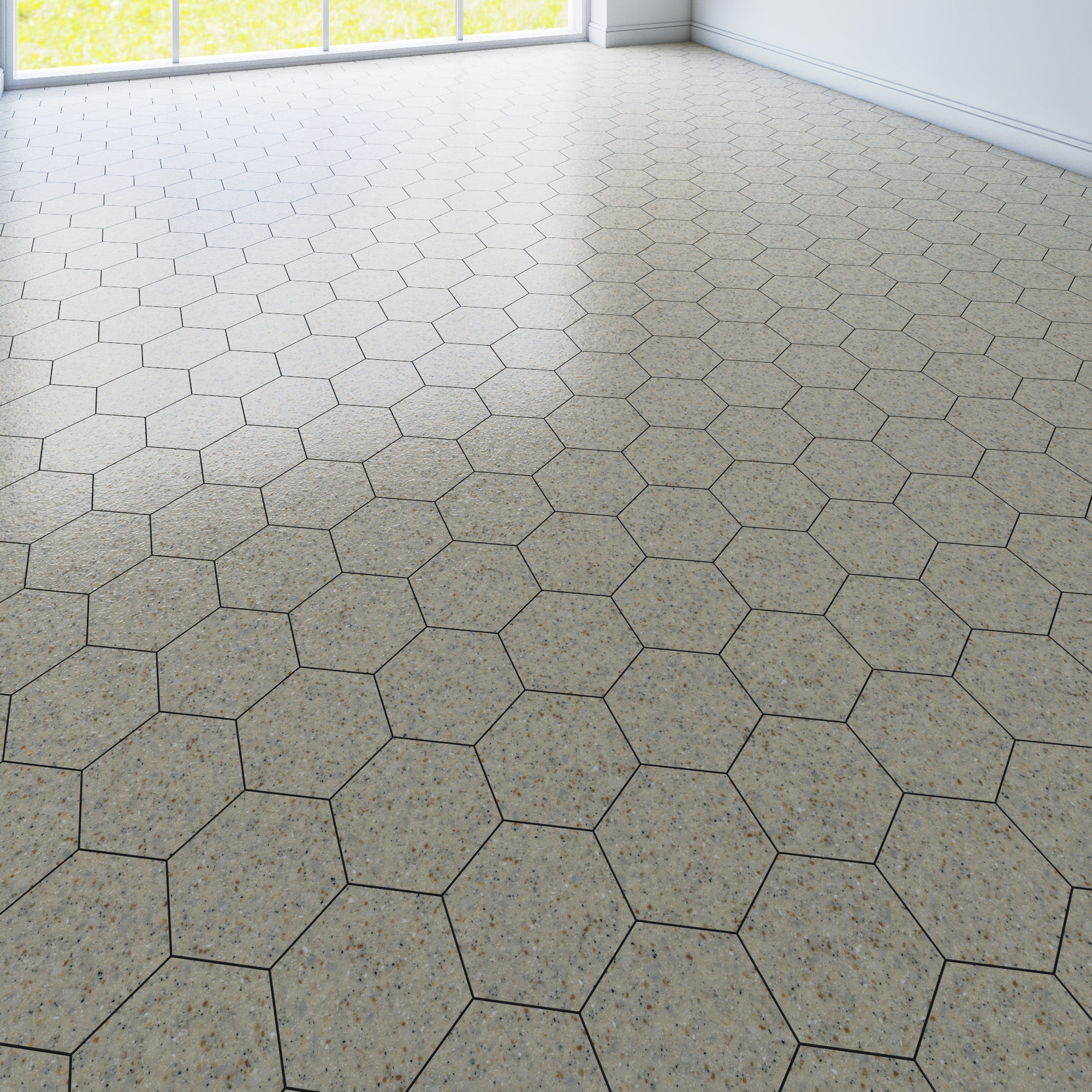 Hexagon tile 3 types free VR / AR / low-poly 3D model | CGTrader