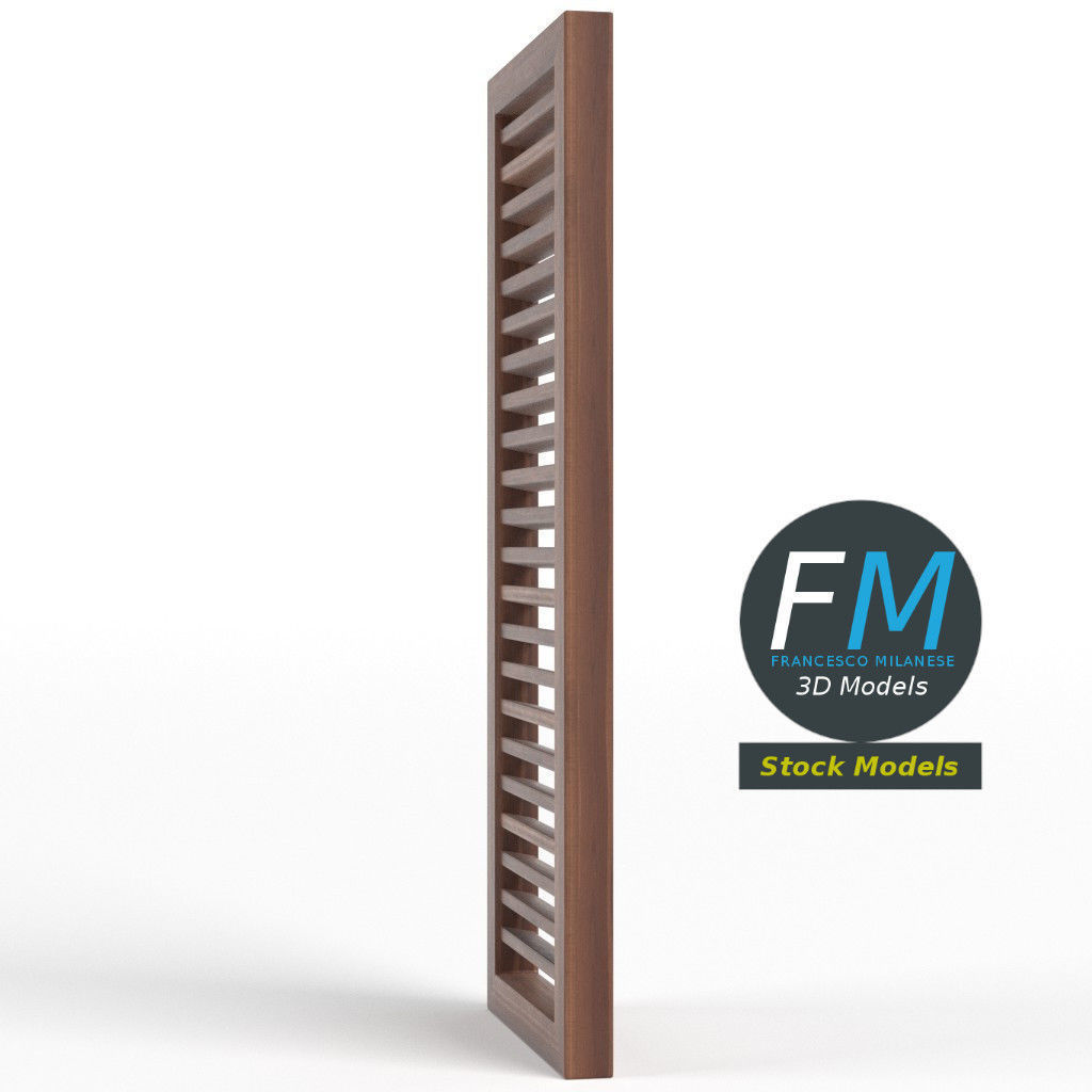 Louver window blind 3D model | CGTrader