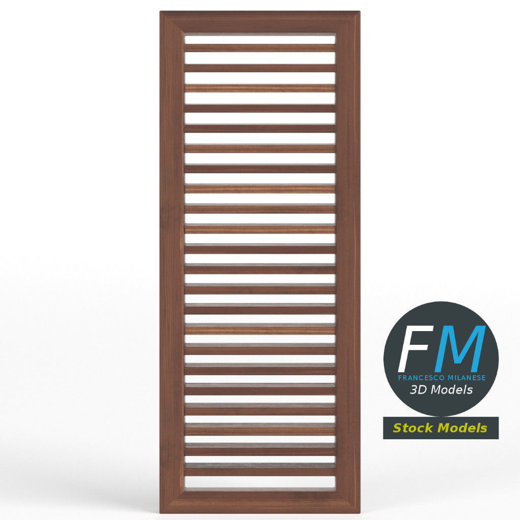 Louver window blind 3D model | CGTrader