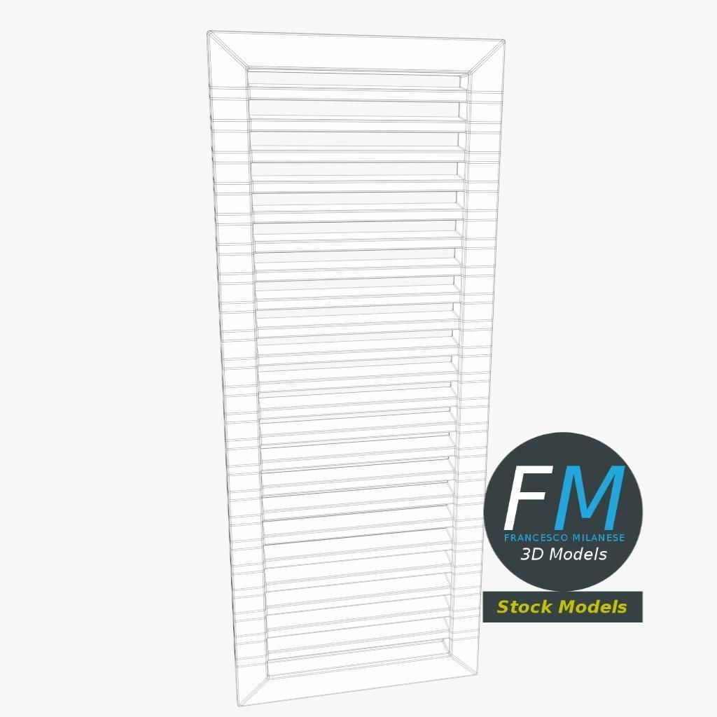 Louver window blind 3D model | CGTrader