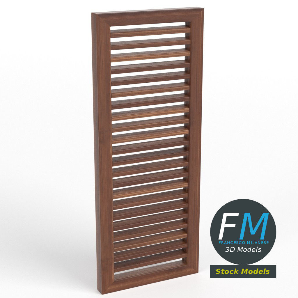Louver window blind 3D model | CGTrader