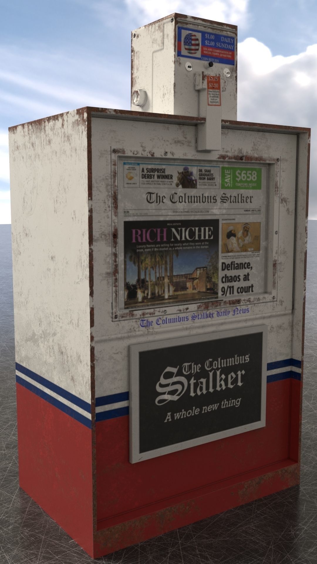3D model PBR Newspaper Vending Machines VR / AR / low-poly | CGTrader