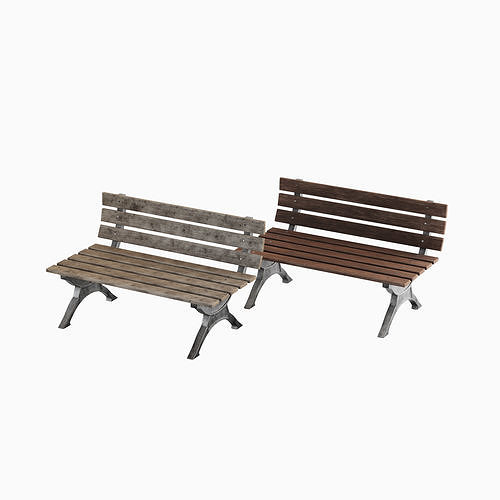 Stylized Outdoor Bench Set 3D model | CGTrader