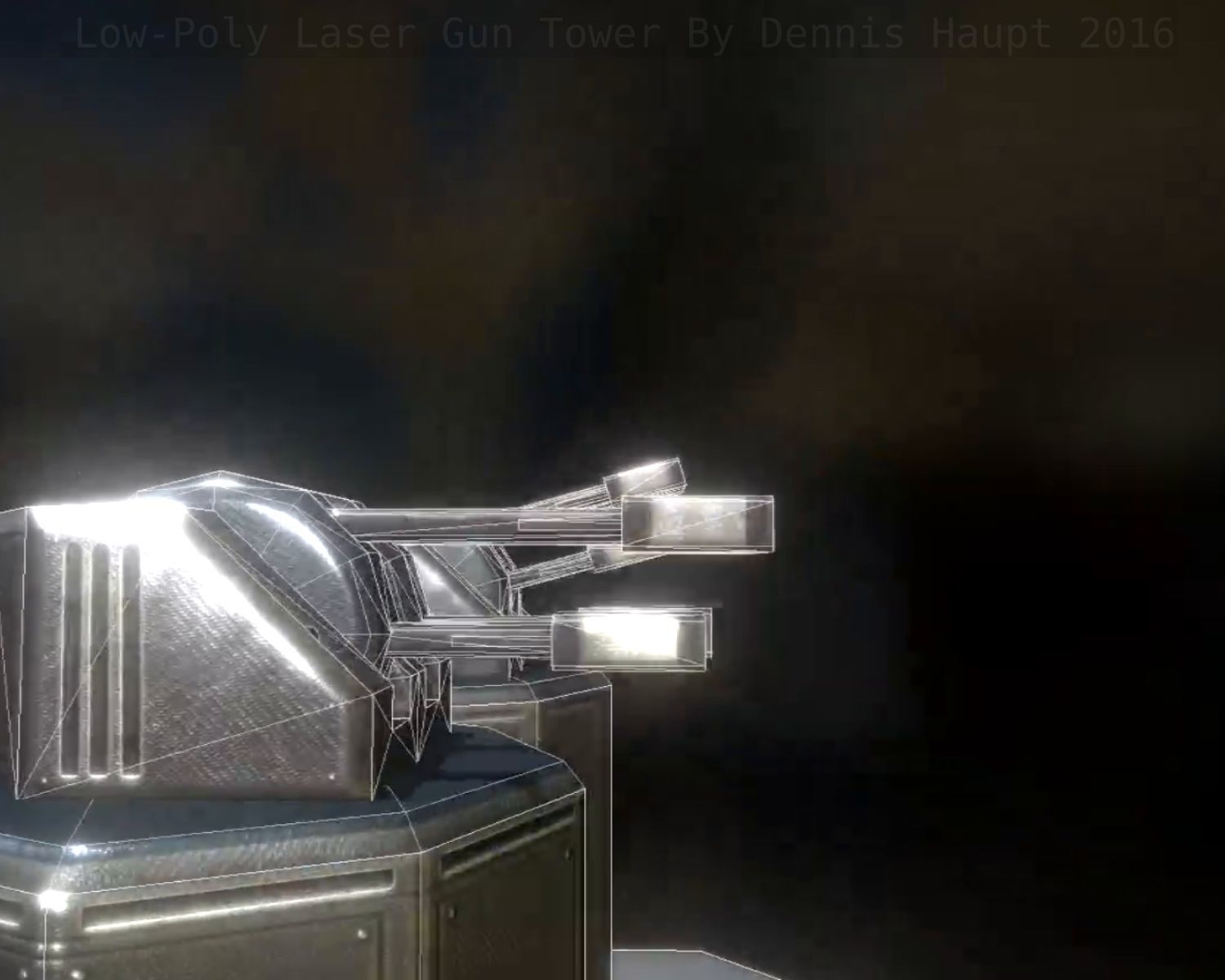 3D model Low Poly Laser Gun Tower with Animations VR / AR / low-poly ...