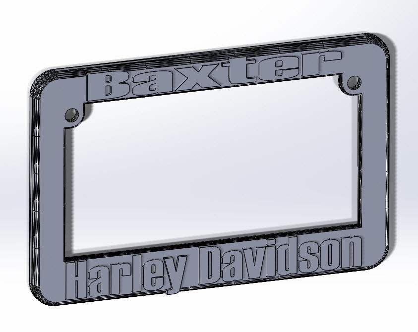 HD License Plate Frame free 3D model 3D printable | CGTrader