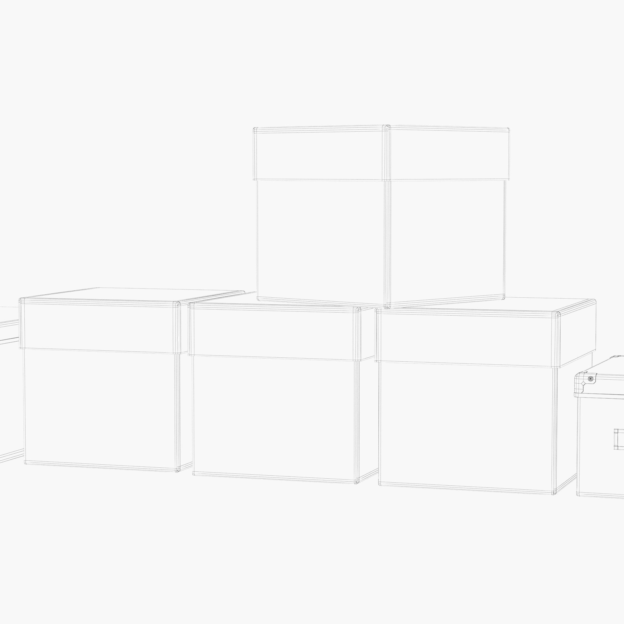 Collection of storage boxes 3D model | CGTrader