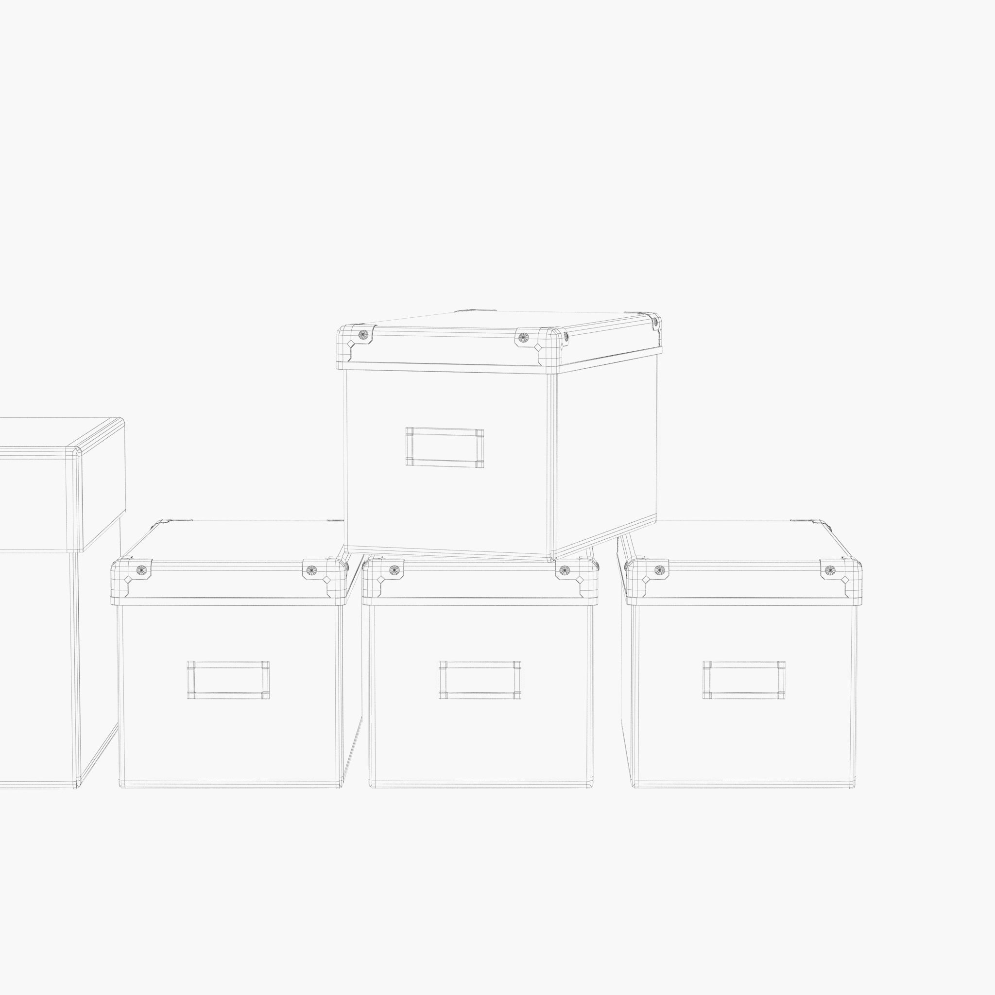 Collection of storage boxes 3D model | CGTrader