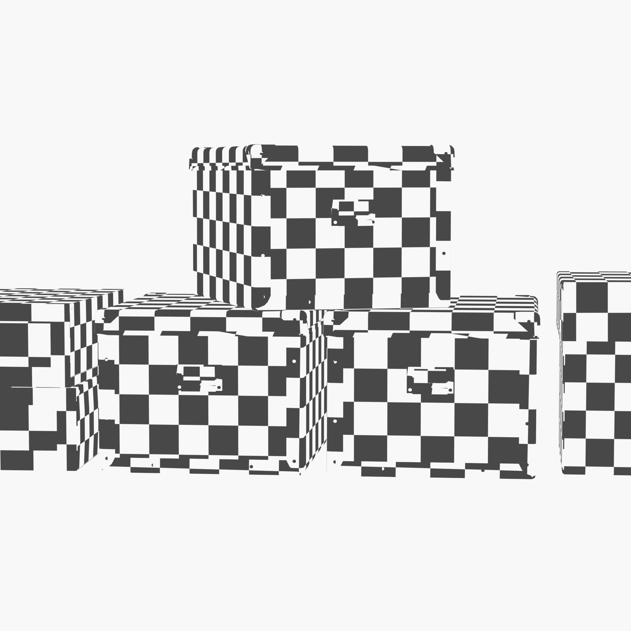 Collection of storage boxes 3D model | CGTrader