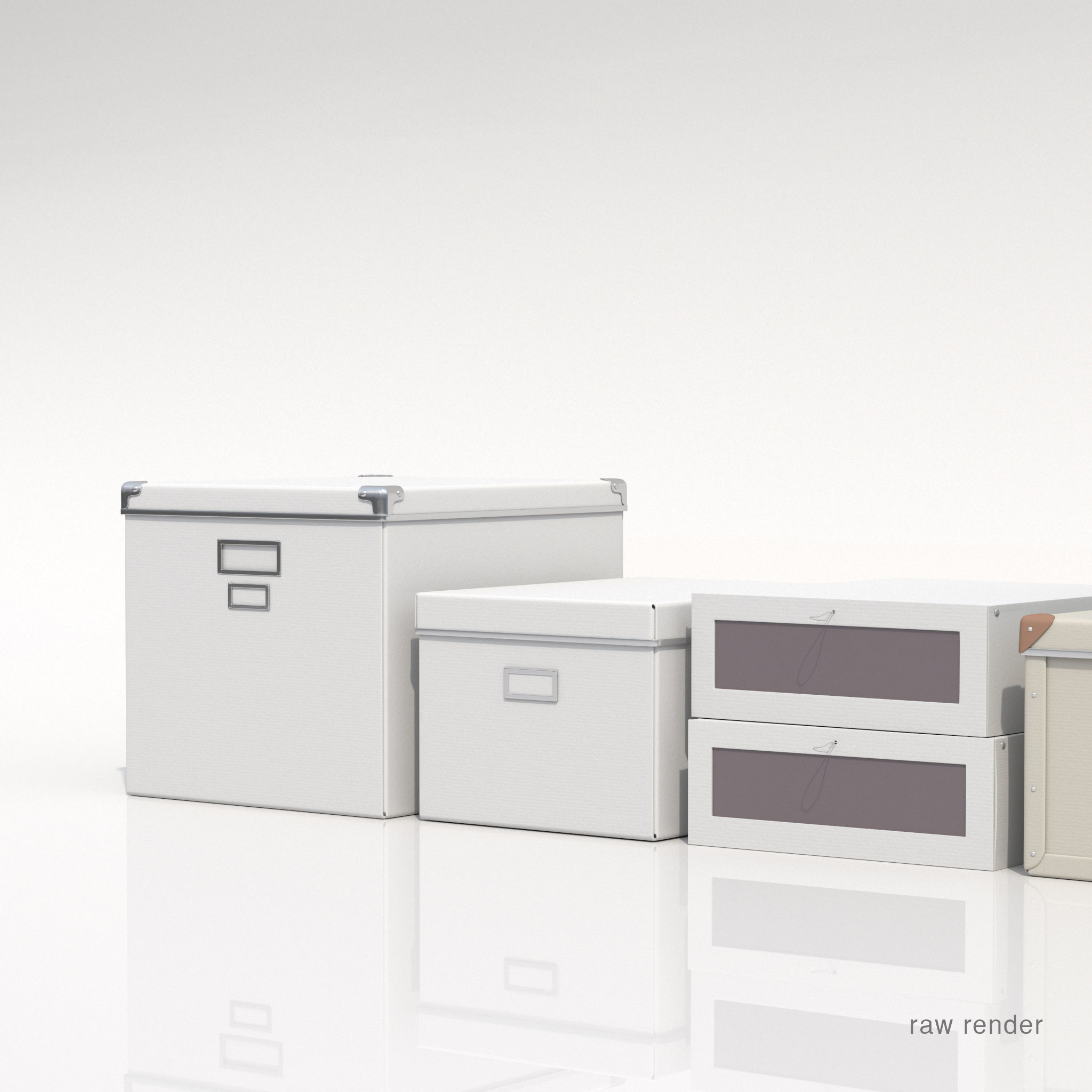 Collection of storage boxes 3D model | CGTrader