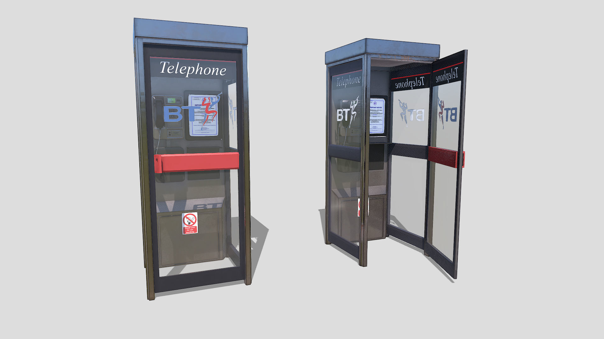 3D model Modern BT Phone booth VR / AR / low-poly | CGTrader