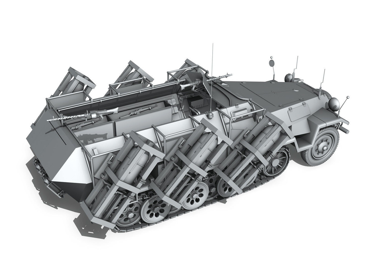 SD KFZ 251 1 - Ausf B - Walking Stuka 3D model | CGTrader