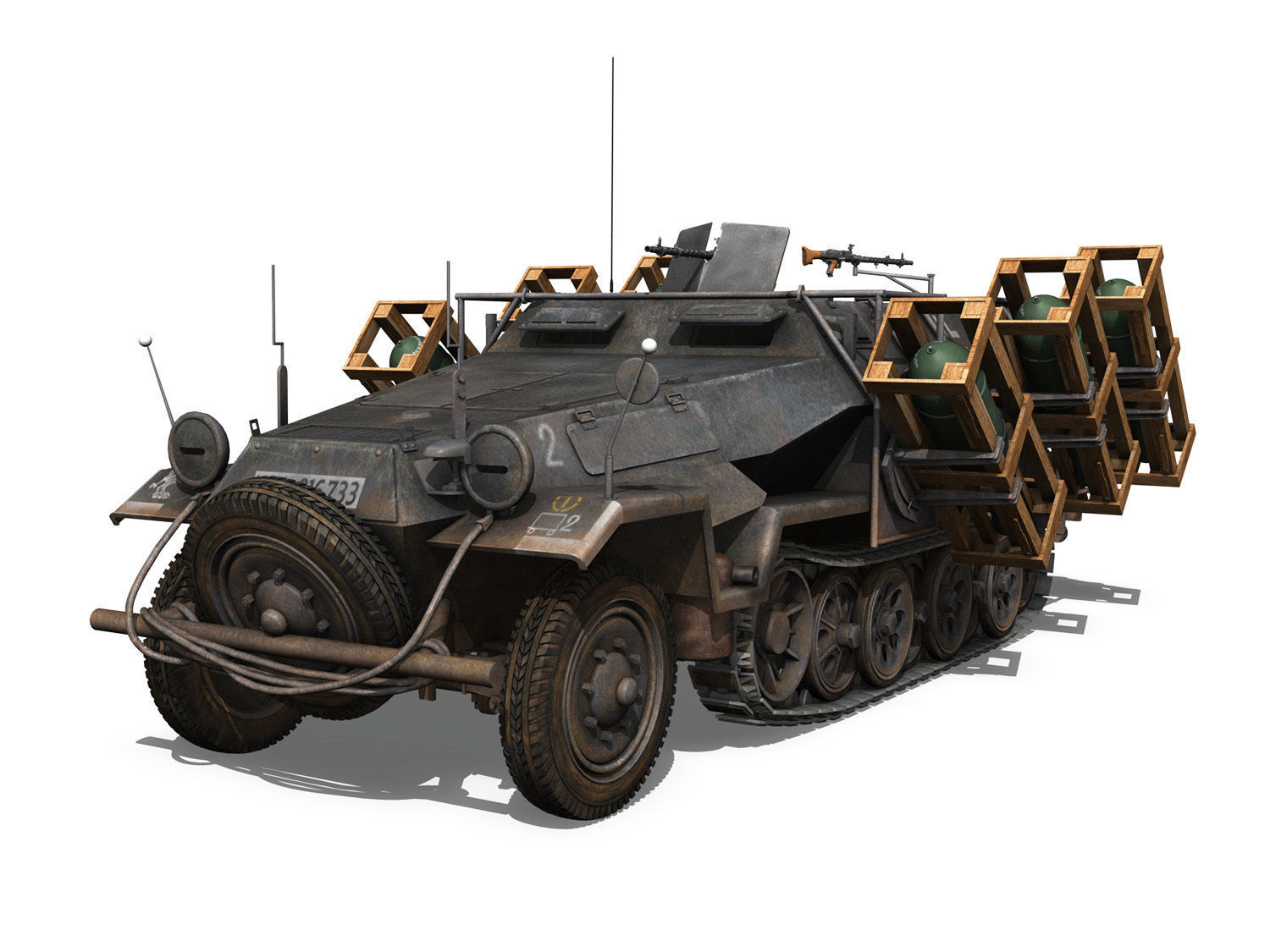 SD KFZ 251 1 - Ausf B - Walking Stuka - 11PD 3D model | CGTrader