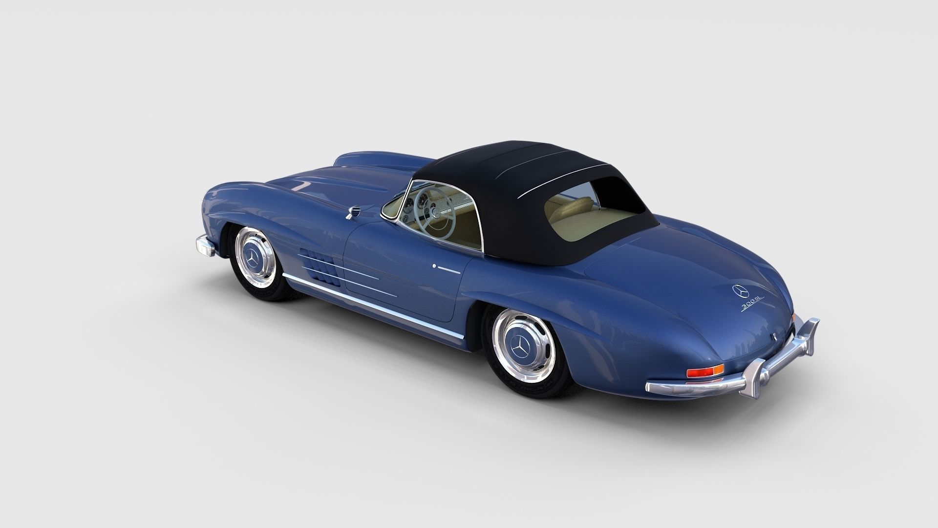 Mercedes 300SL Roaster Top rev 3D model | CGTrader