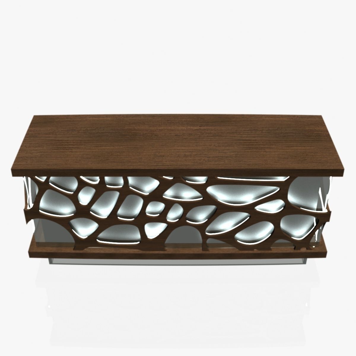 Table console made of metal and glass free 3D model | CGTrader