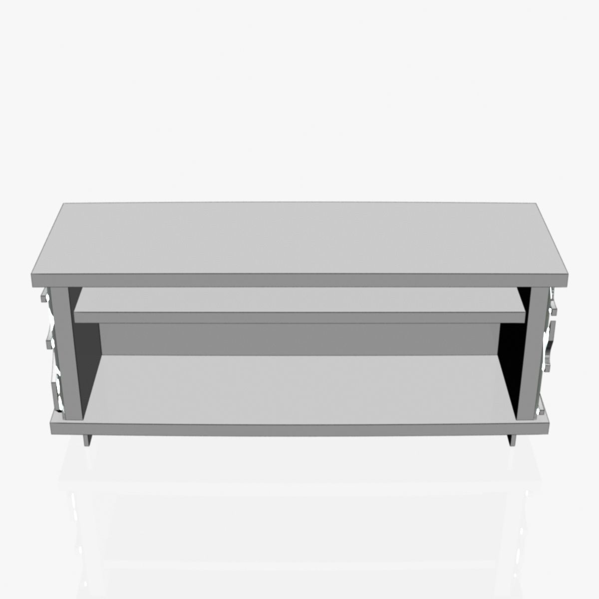 Table console made of metal and glass free 3D model | CGTrader