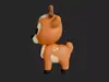 3D model Cartoon Chibi Deer 3D Model Rigged Animated Blender Ready VR ...
