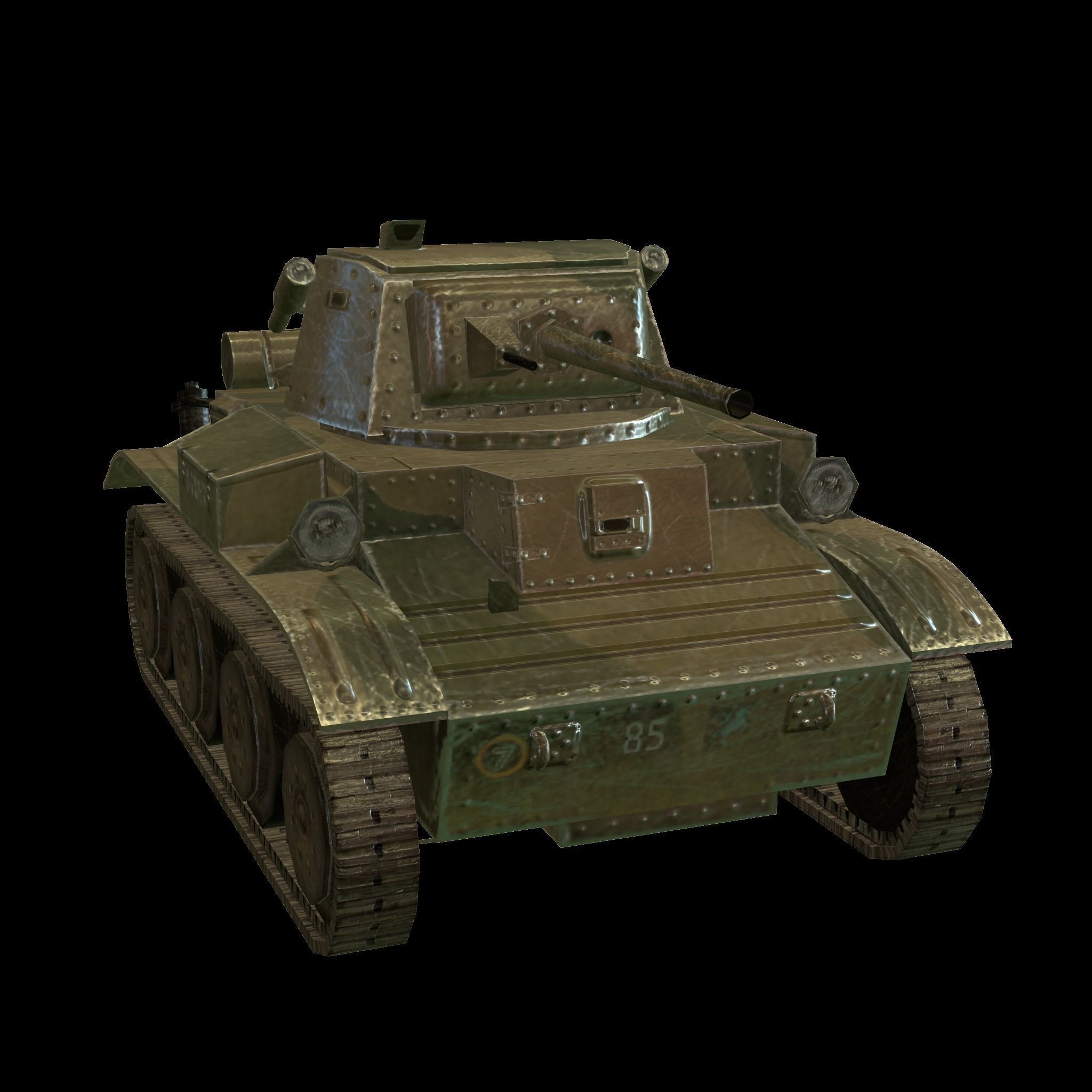 Light Tank Mk VII Tetrarch Low poly free VR / AR / low-poly 3D model ...