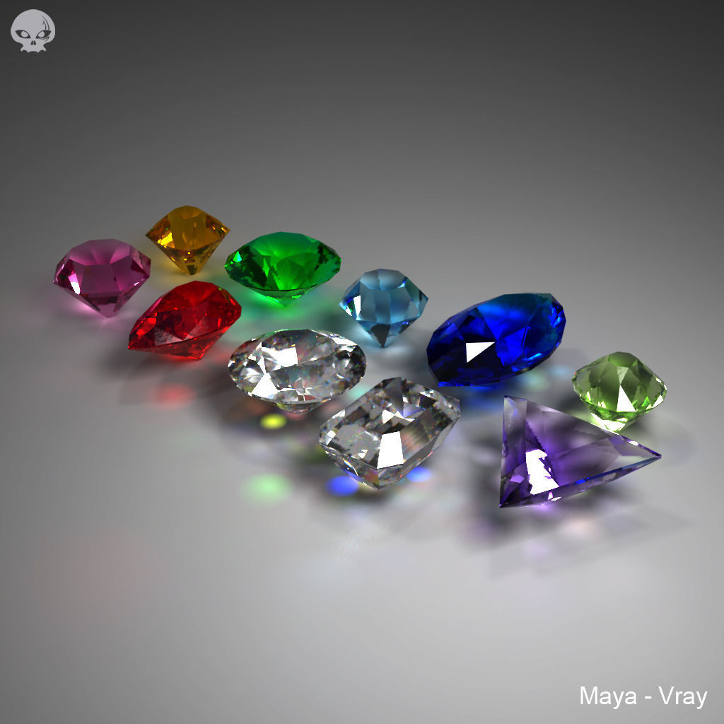 Gem Stones Pack 3D model | CGTrader