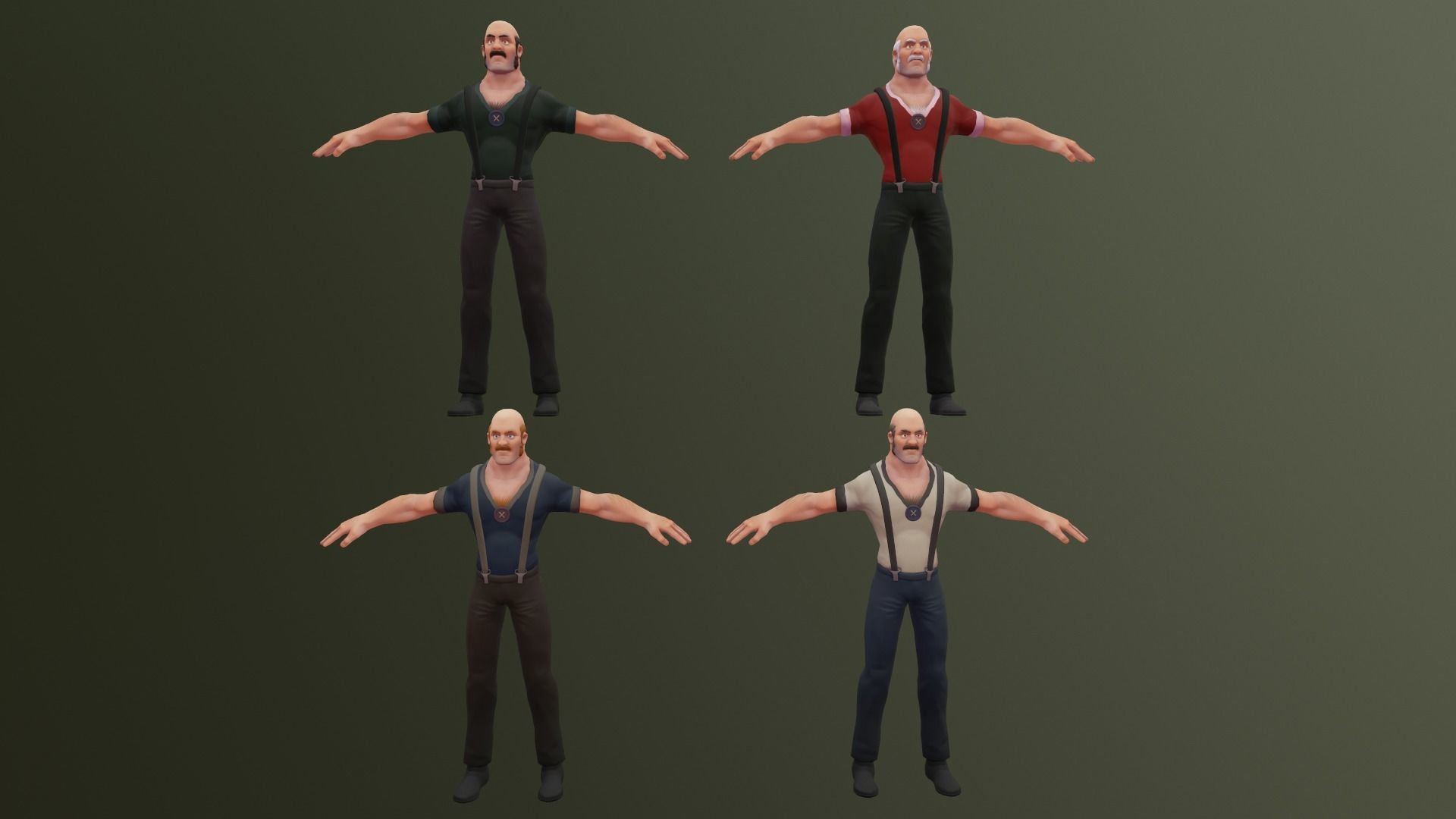 3D model Toon - Strong Adventurer 02 VR / AR / low-poly rigged | CGTrader