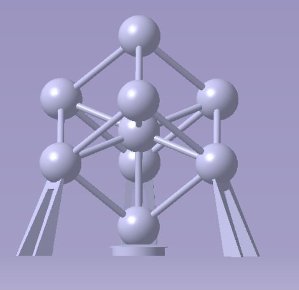 Atomium metal structure 3D model 3D printable | CGTrader