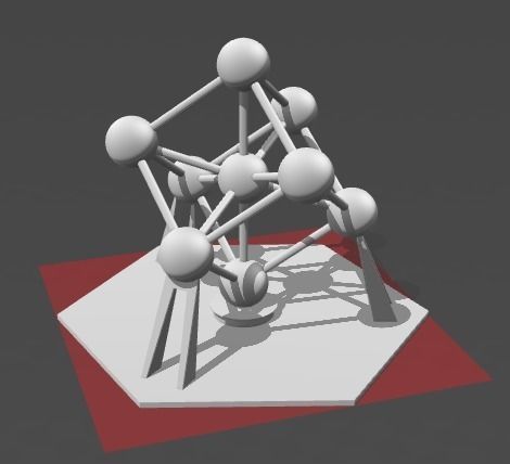 Atomium2 hexagonal structure 3D model 3D printable | CGTrader