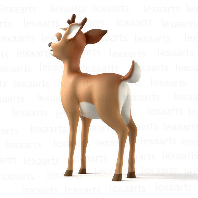 Cartoon Deer 3D model rigged | CGTrader