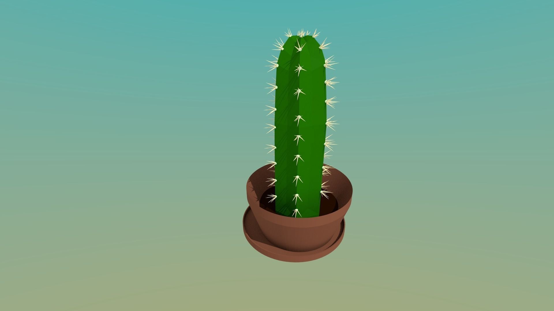 3D model Cute cactus Low-Poly VR / AR / low-poly | CGTrader