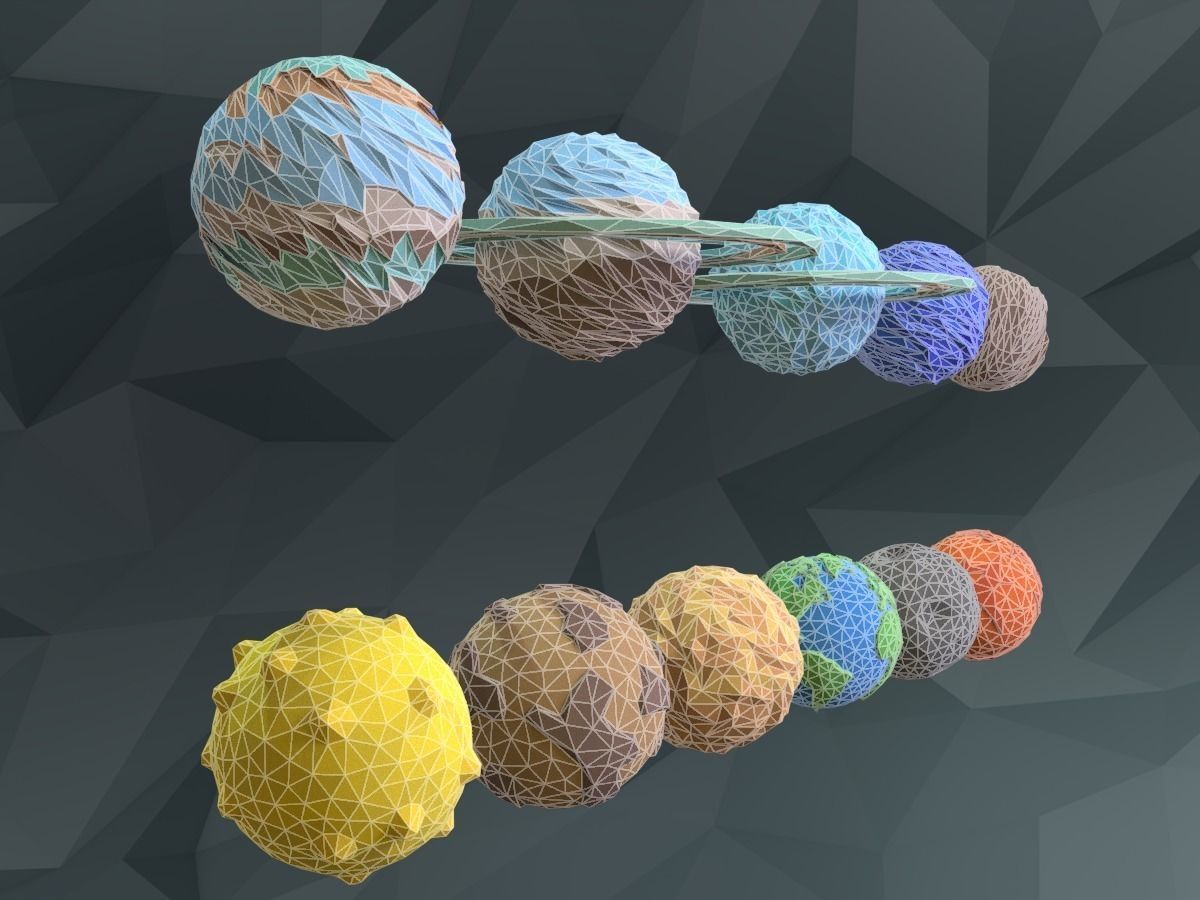 3D model Low poly planets VR / AR / low-poly | CGTrader