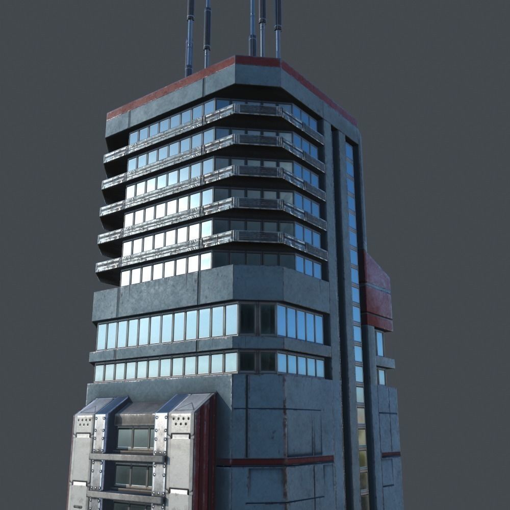 3D model Sci-Fi Building 2 VR / AR / low-poly | CGTrader
