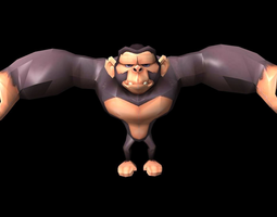 Winston from the game overwatch free VR / AR / low-poly 3D Model OBJ ...