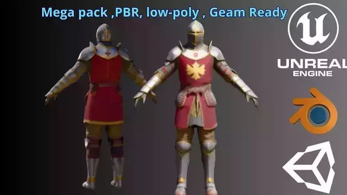 3D model Knight in Armor VR / AR / low-poly | CGTrader