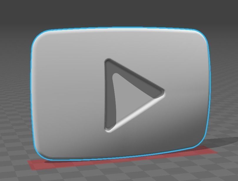 Youtube Button 3D model 3D printable | CGTrader