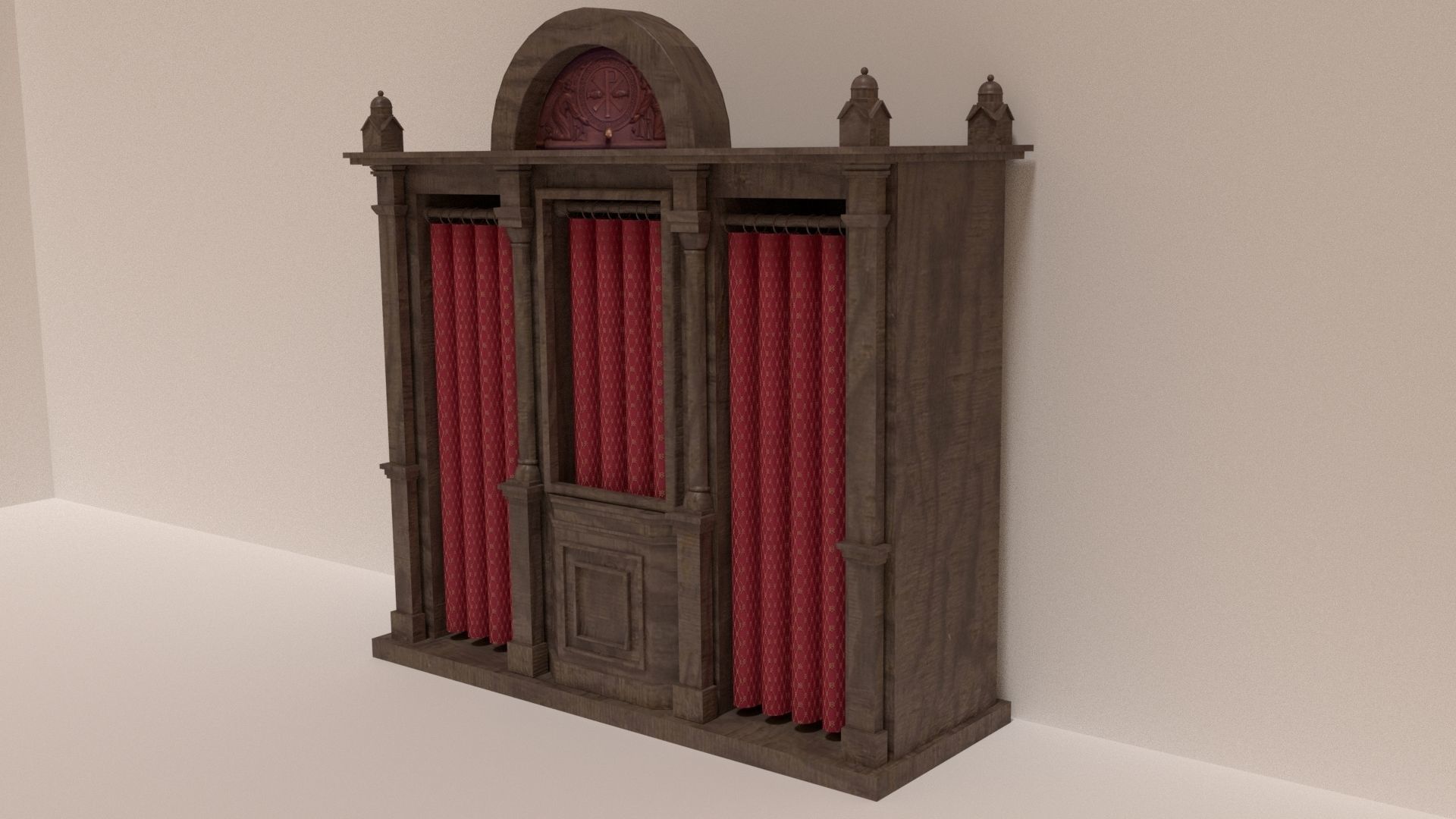 confessional chair 3D model | CGTrader