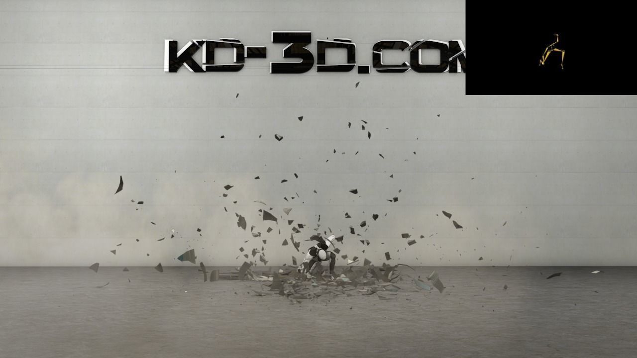 motion capture hero landing 3D model animated | CGTrader