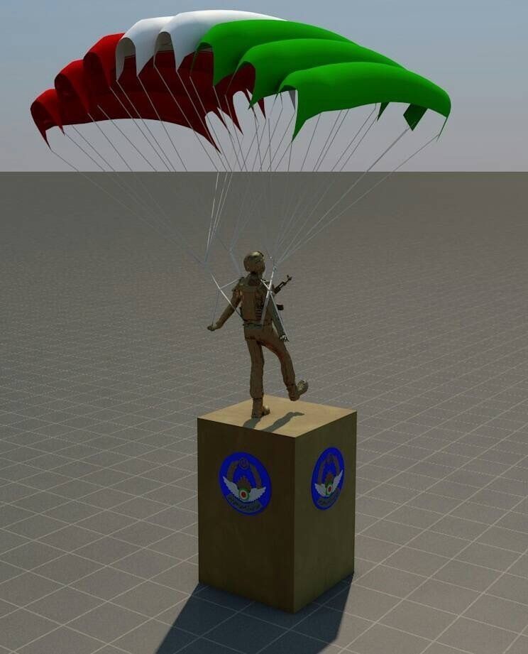 Parachute statue with free 3D model | CGTrader