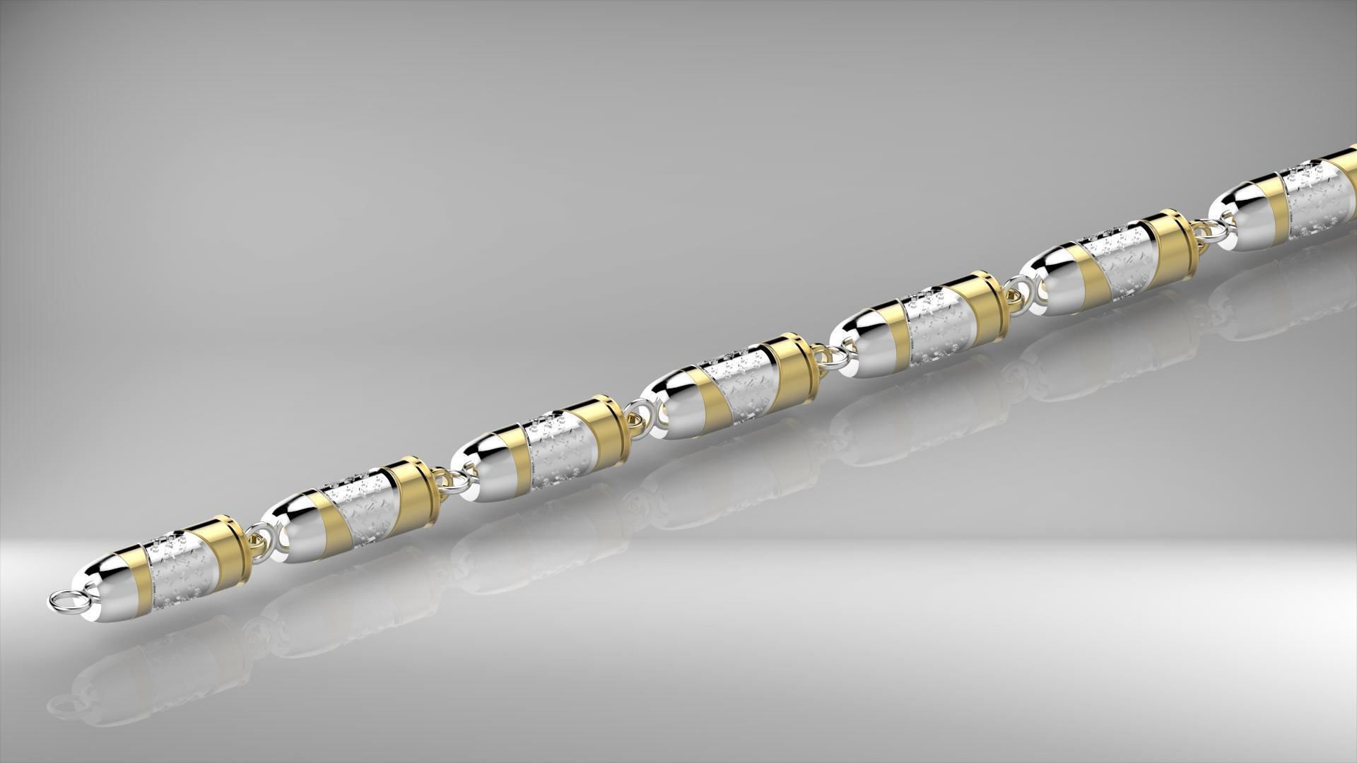bullet chain 3D model 3D printable | CGTrader