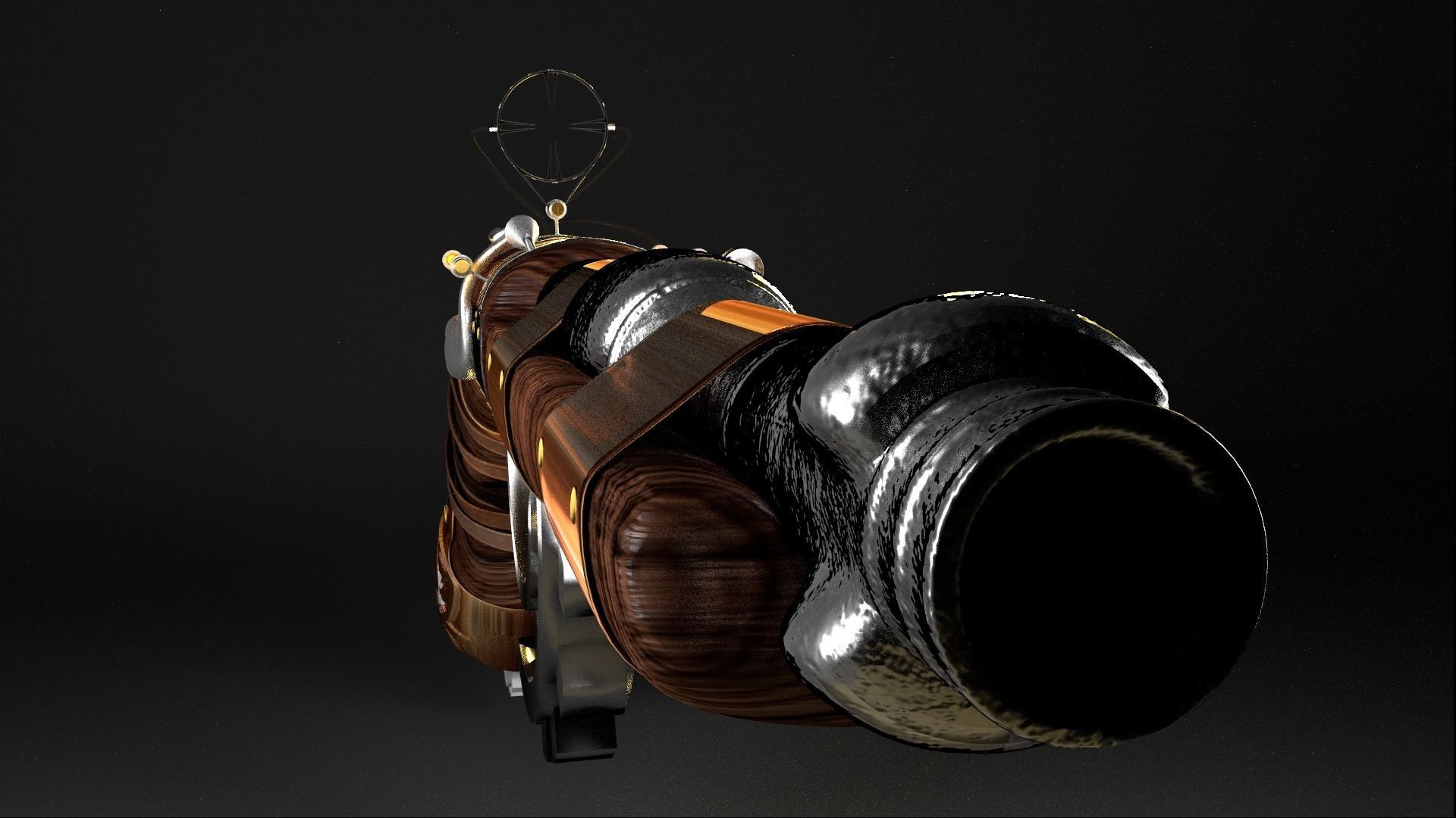 Steampunk Flintlock Pistol 3D model | CGTrader