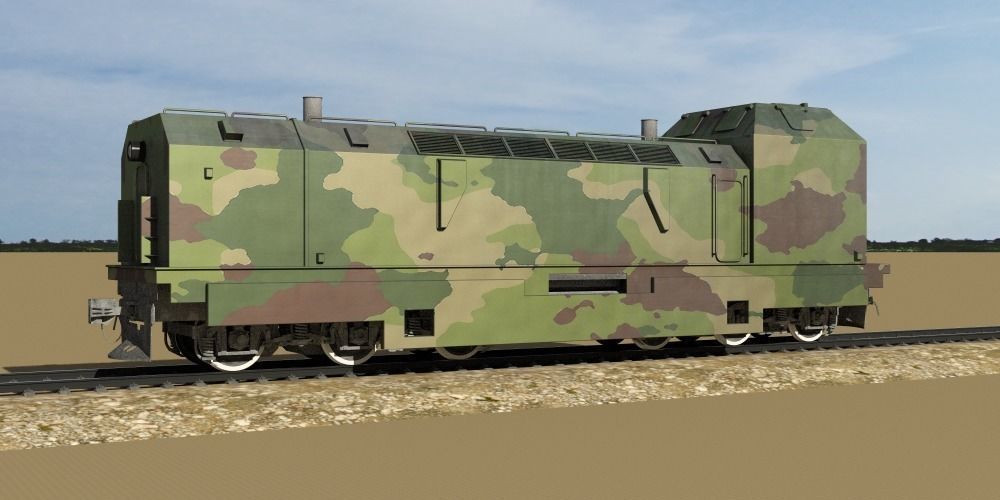 Military Armoured Train 3D model | CGTrader