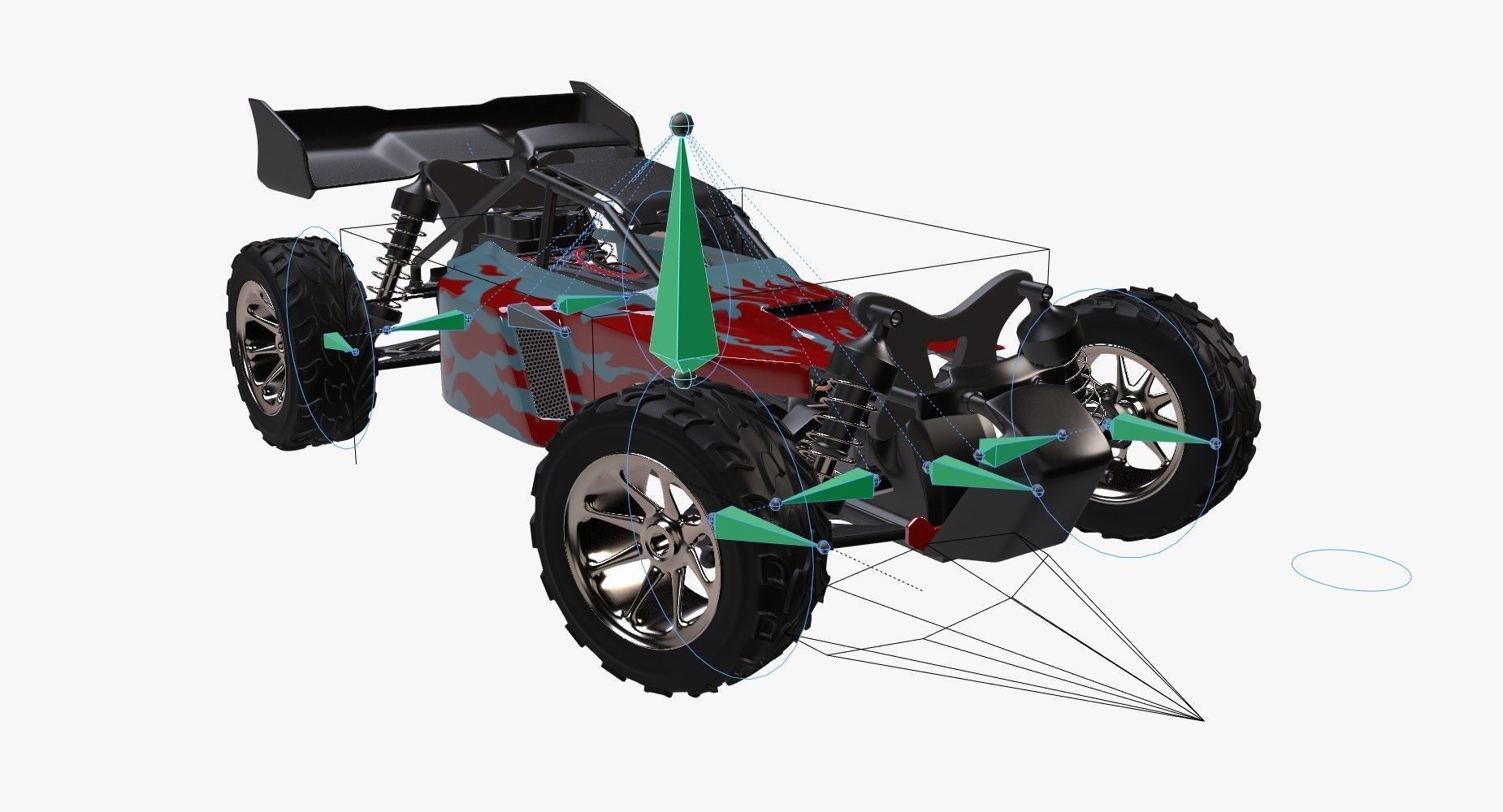 RC Car Rigged 3D model rigged | CGTrader